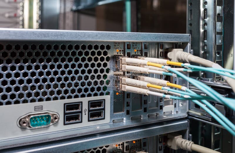 It LAN Cable Connection Redundancy in a Datacenter Stock Image - Image ...