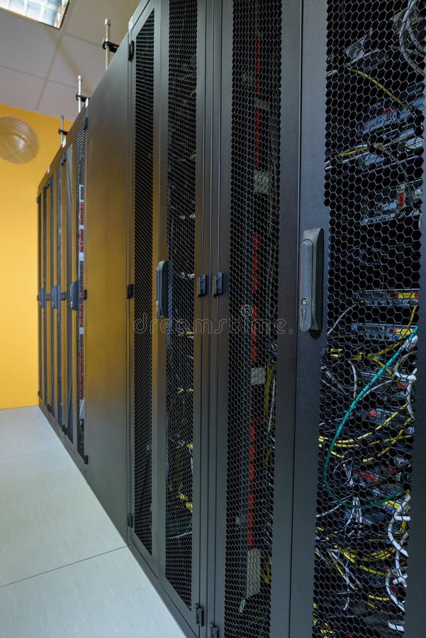 Datacenter server racks stock image. Image of network - 57606077