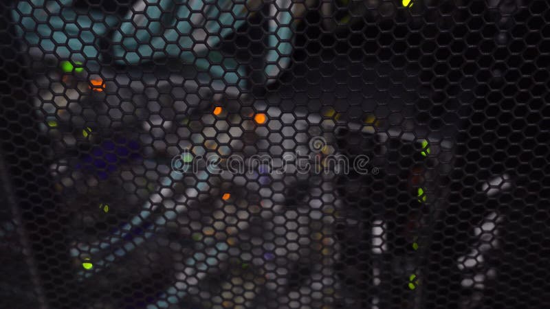 Metal Server Rack. Motion Camera. Key Lock Server Rack Stock Footage ...