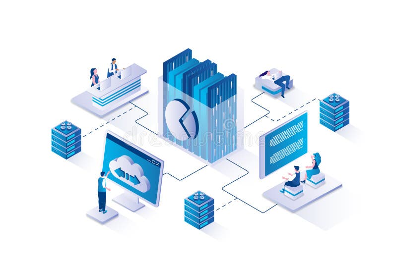 Cloud Datacenter Technology Stock Illustrations – 18,564 Cloud ...