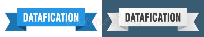 Datafication Ribbon. Datafication Isolated Paper Sign. Banner Stock ...