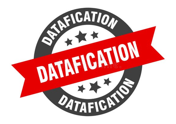 Datafication Sign. Datafication Round Ribbon Sticker Stock Vector ...