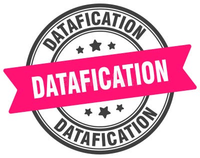 Datafication Stamp. Datafication Label on Transparent Background. Round ...