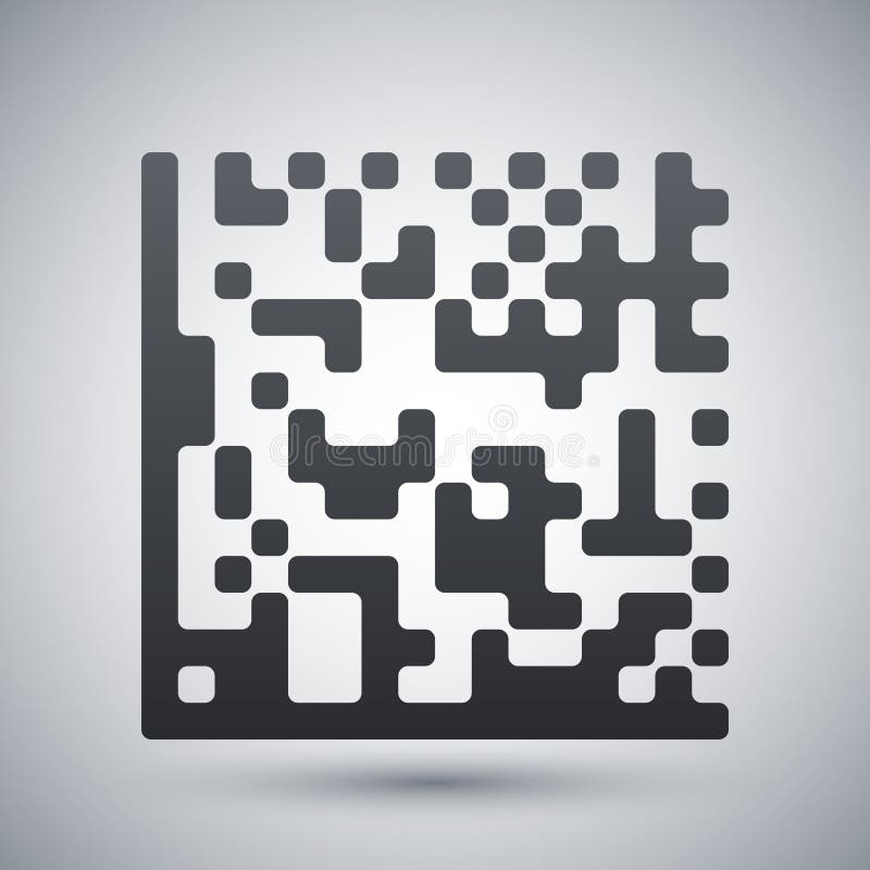Datamatrix vector icon stock vector. Illustration of phone - 233848906