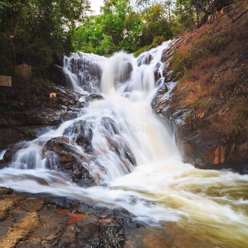 Datanla waterfall stock image. Image of river, nature - 54618563