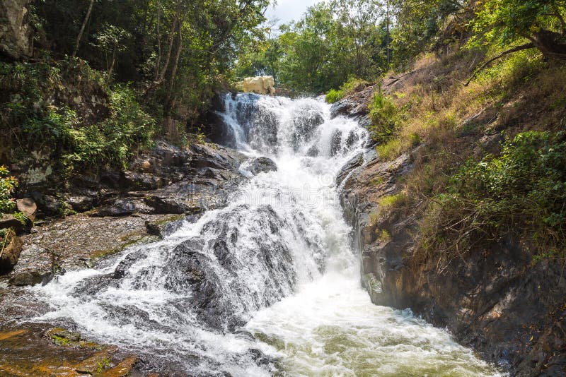 Datanla Waterfall in Dalat stock photo. Image of stone - 187235238