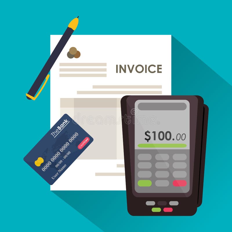 Dataphone Credit Card Document Paymet Financial Item Icon. Vector Stock ...