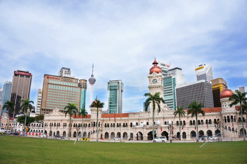 Dataran Merdeka Kuala Lumpur Skyline Aerial View Redaktionelles Bild ...