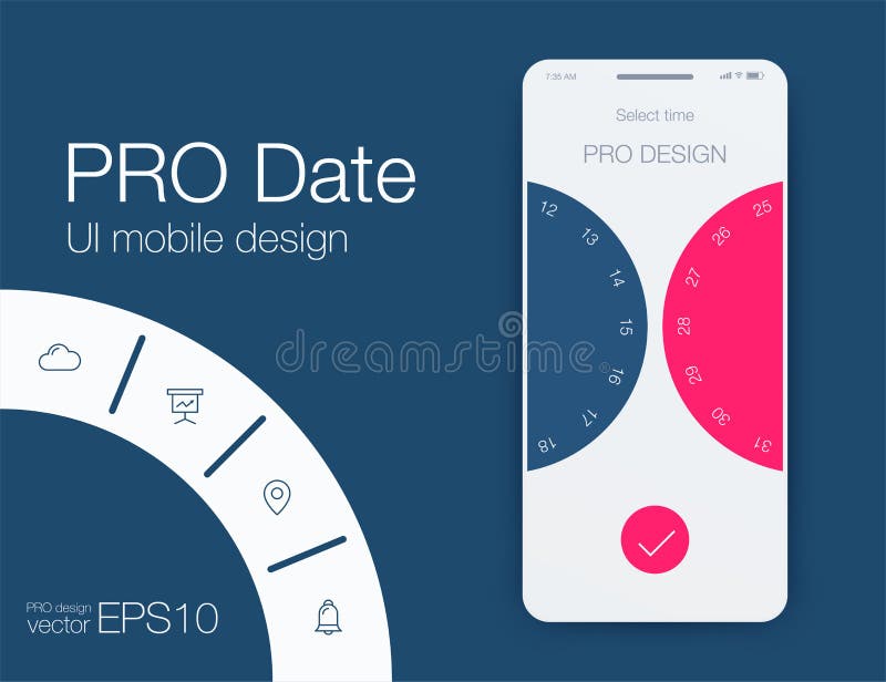 Date Application UI Design Concept Stock Vector Stock Vector ...