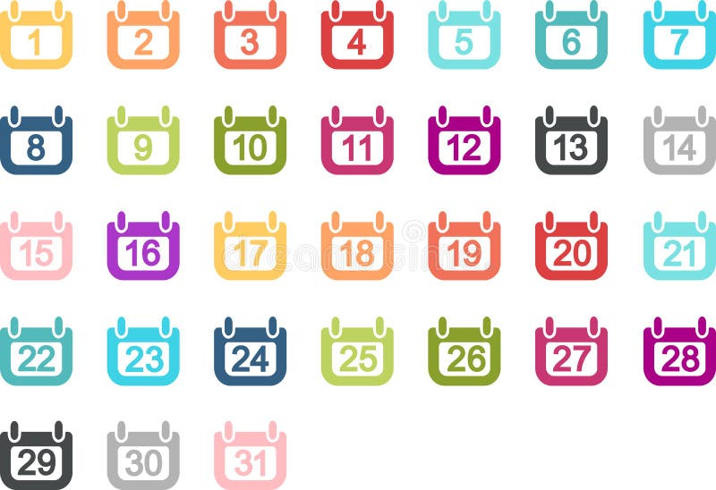 Date of the calendar stock vector. Illustration of surrender - 131777969