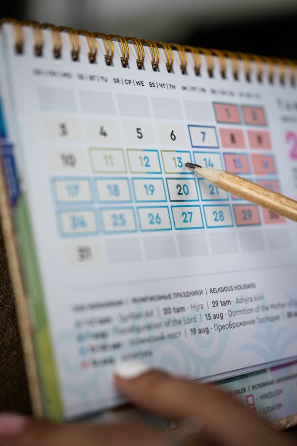 Date on Calendar Close Up. the Appointed Date is Marked Stock Image ...