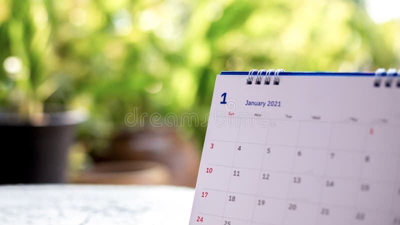 The Date on the Calendar Indicates the New Beginning of the Year. Stock ...