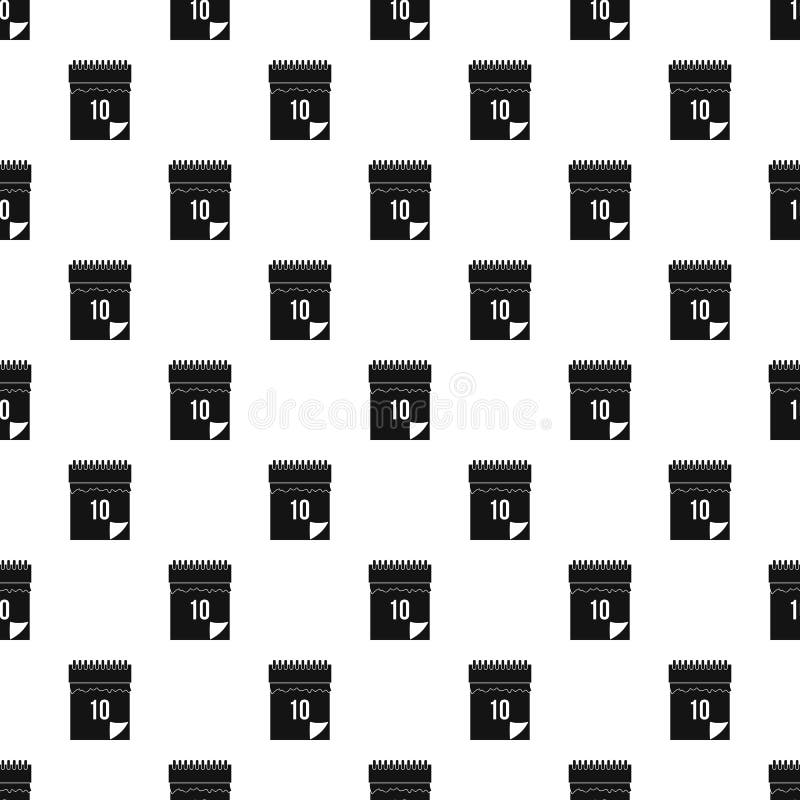 10 Date Calendar Pattern Vector Stock Vector - Illustration of number ...