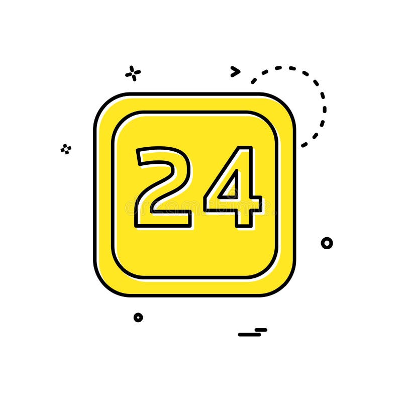 24 Date Calender Icon Design Vector Stock Vector - Illustration of ...