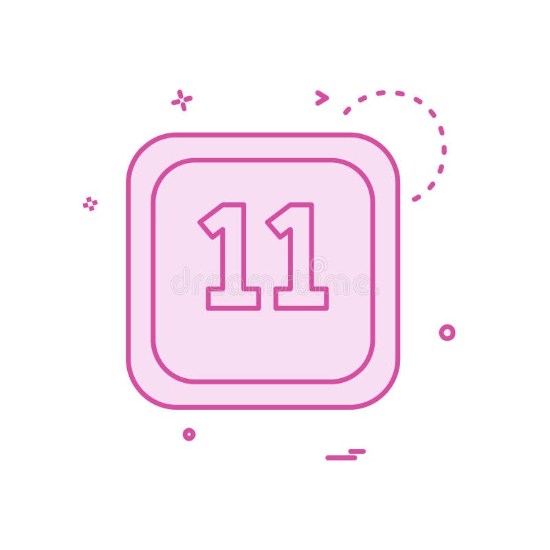 11 Date Calender Icon Design Vector Stock Vector - Illustration of ...