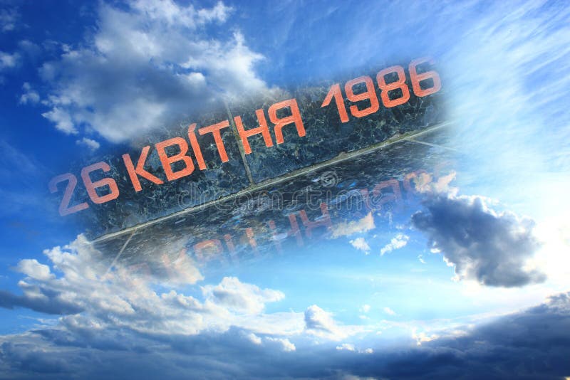 The Date of Chernobyl Catastrophe in the Sky Stock Image - Image of ...