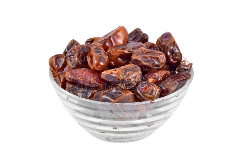 Date fruit in glass bowl stock image. Image of kernel - 67671285