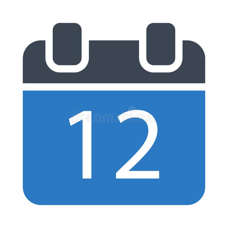Date Glyph Colour Vector Icon Stock Vector - Illustration of pack ...