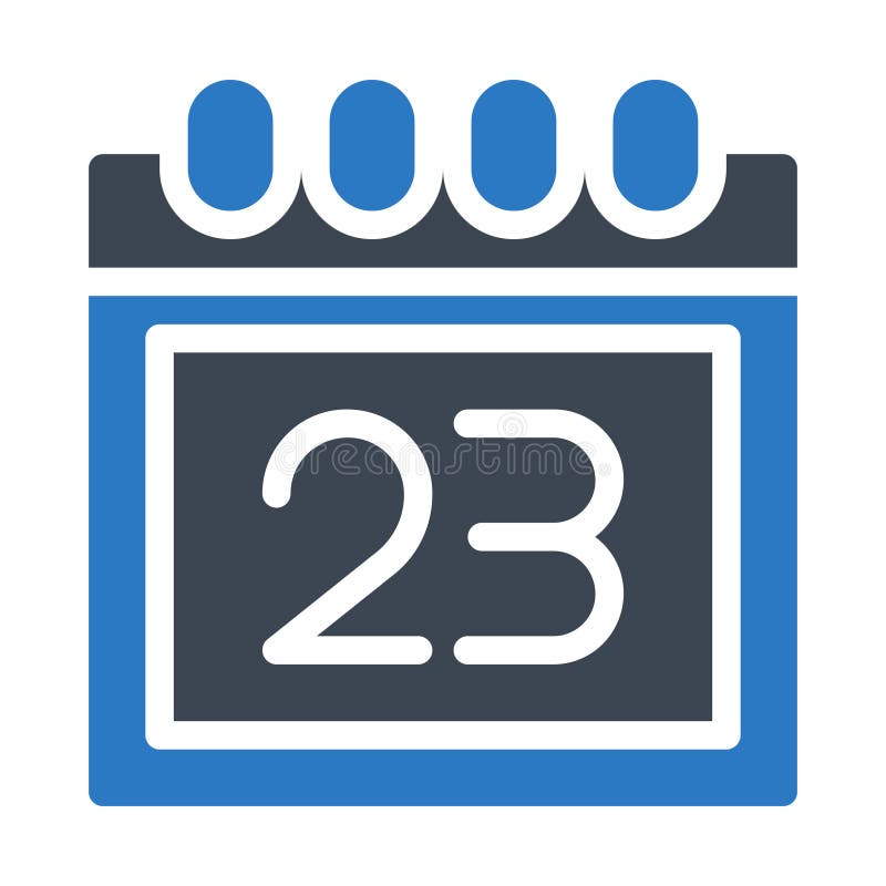 Date Glyph Colour Vector Icon Stock Vector - Illustration of month ...