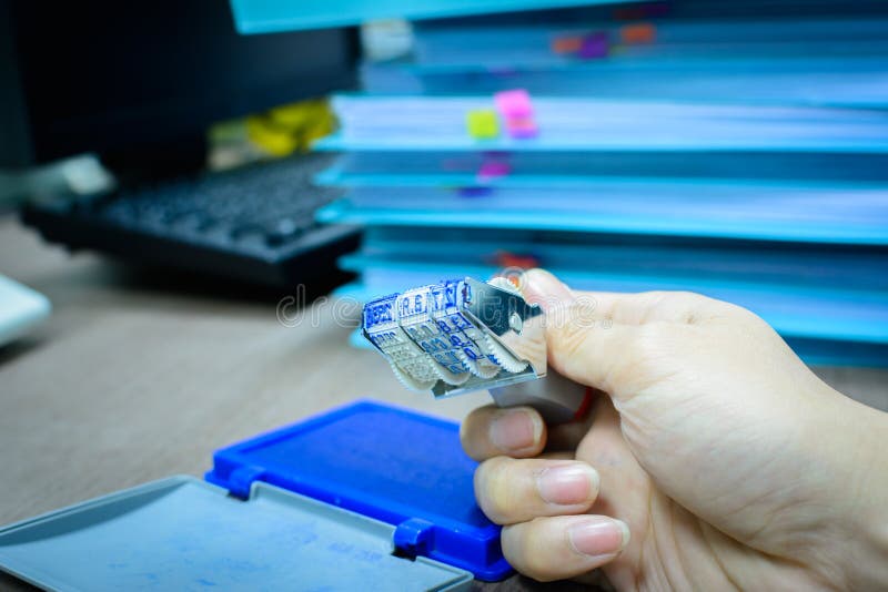 Paid Stamper stock photo. Image of certificate, ideas - 34640400