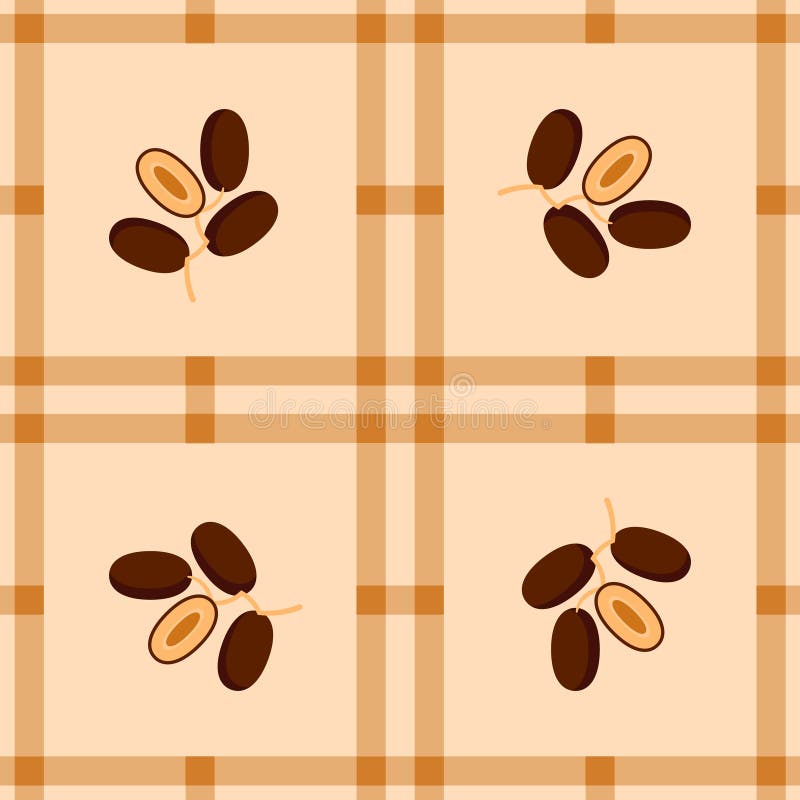 Date Palm Fruit Seamless for Pattern Fabric, Simple Date Palm Fruit ...