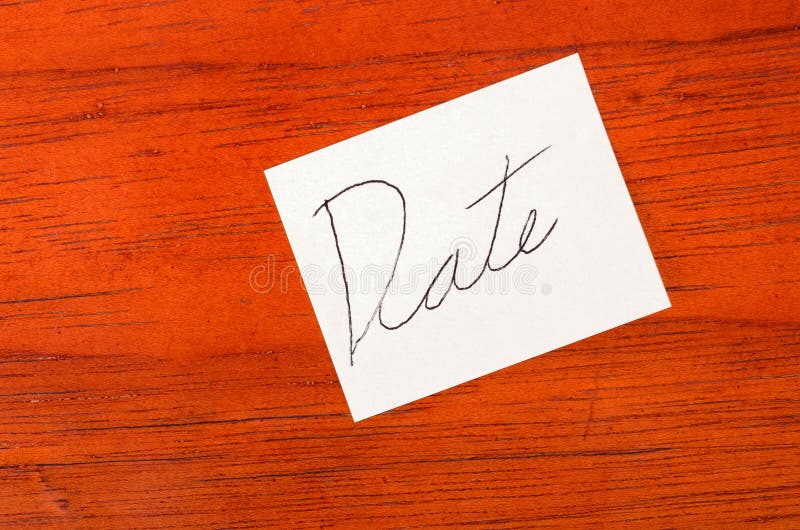 Date- Post it Note on Wood Background Stock Photo - Image of green ...