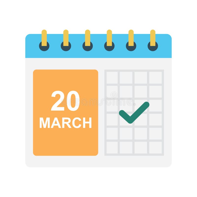 Date Reception Vector Flat Icon Stock Illustration - Illustration of ...