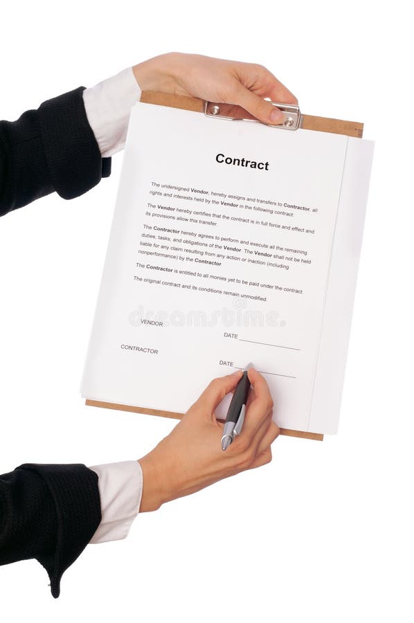 Date of Signing of a Contract Stock Photo - Image of agreement, empty ...