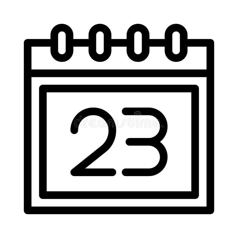 Date thin line vector icon stock vector. Illustration of abstract ...