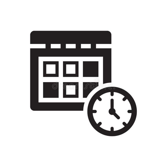 Date Time Icon - Calender Icon Stock Vector - Illustration of ...