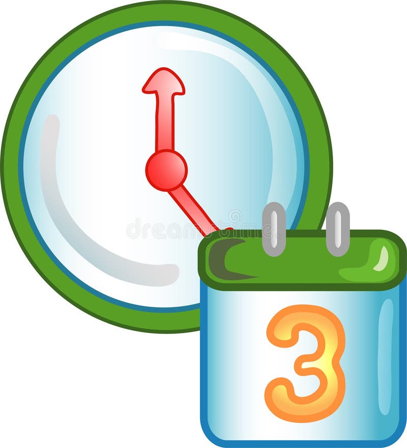 Date and Time Icon or Symbol Stock Vector - Illustration of date ...
