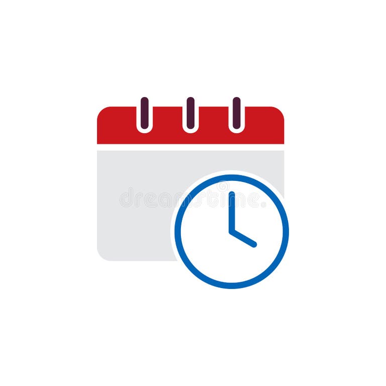 Date Time Logo Icon Design stock vector. Illustration of agenda - 128298686