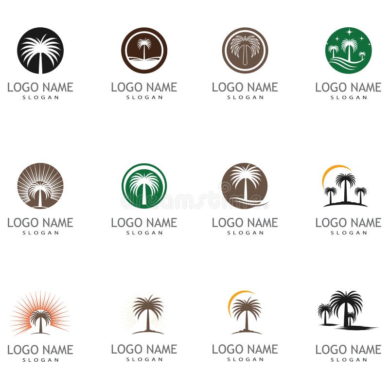 Date Tree Icon Vector Illustration Logo Template Stock Vector ...