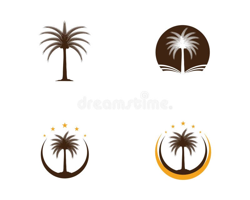 Date tree icon vector stock vector. Illustration of black - 141430899