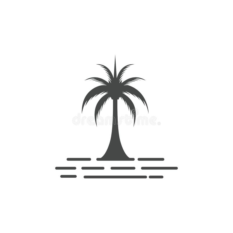 Date Tree Icon Vector Illustration Stock Vector - Illustration of black ...