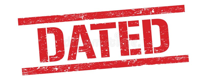 DATED Text on Red Vintage Lines Stamp Stock Illustration - Illustration ...