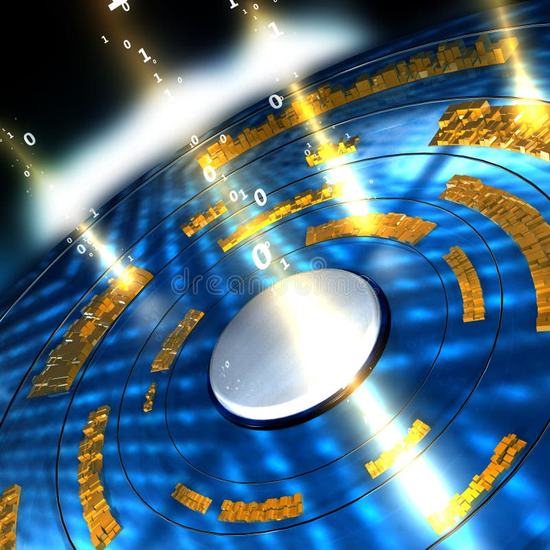 Datenfluss vektor abbildung. Illustration von mitte, dateien - 10464081