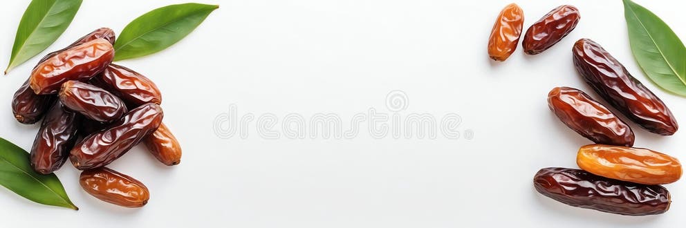 Dates on Border Side on Plain White Background Copyspace Ai Generated ...