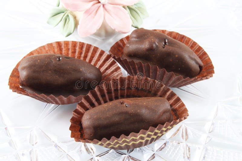 Dates in Chocolate stock image. Image of treats, fruit - 26404433