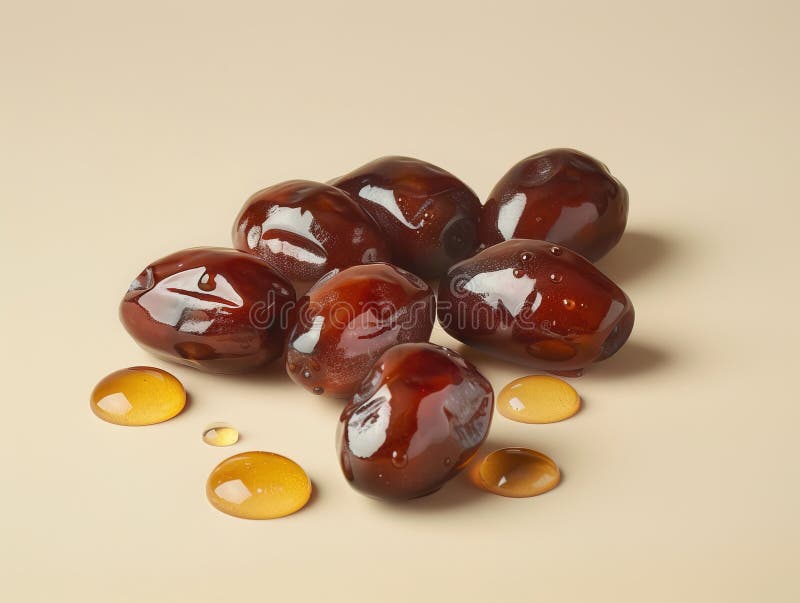 Dates, Equally Spaced, on a Light Background, Isometric Angle, Macro ...