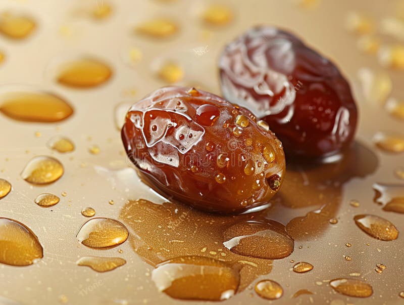 Dates, Equally Spaced, on a Light Background, Isometric Angle, Macro ...