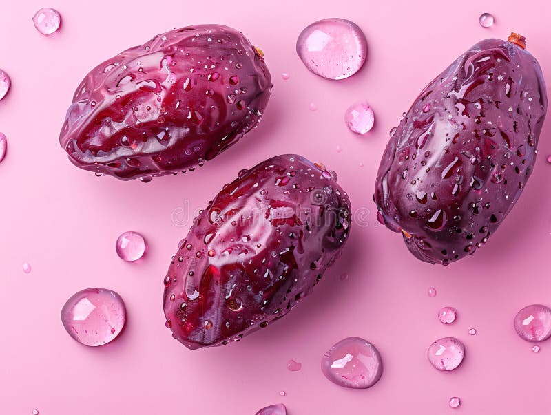 Dates, Equally Spaced, on a Light Background, Isometric Angle, Macro ...