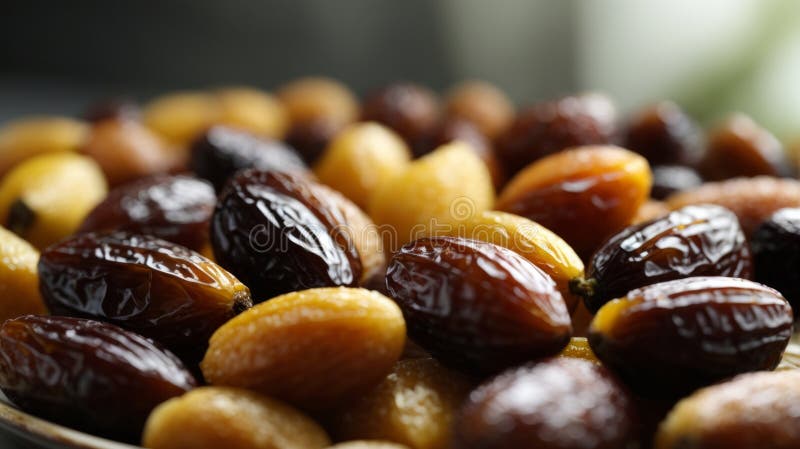 Dates Fruit Close-up on a White. Isolated Stock Illustration ...