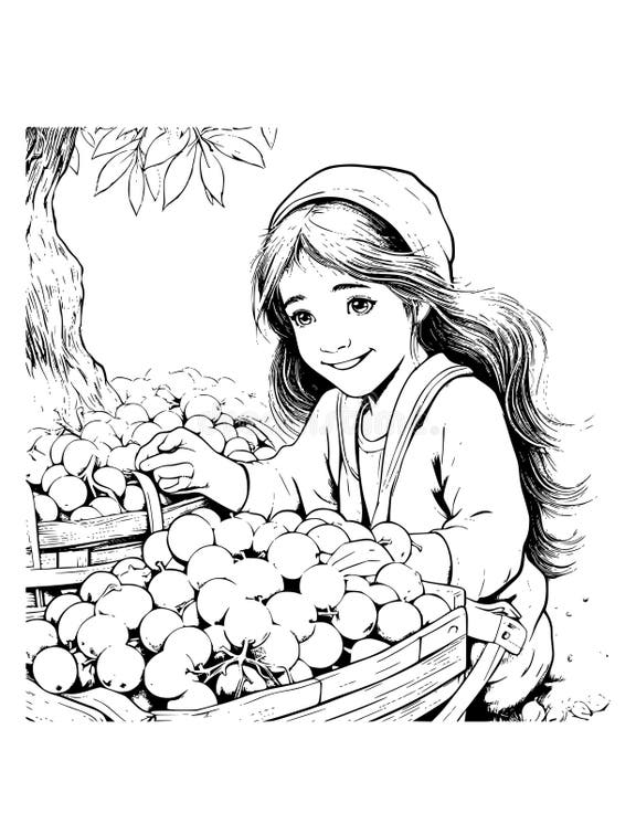 Dates Fruit Coloring Pages for Kids Stock Vector - Illustration of ...