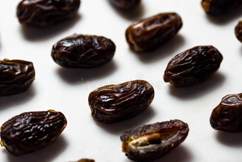 Dates Fruit Pattern on White Background. Stock Photo - Image of healthy ...