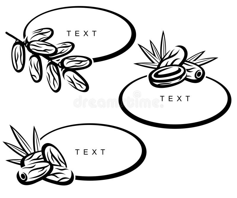 Dates Fruit Set. Collection Icon Dates Fruit Stock Vector ...