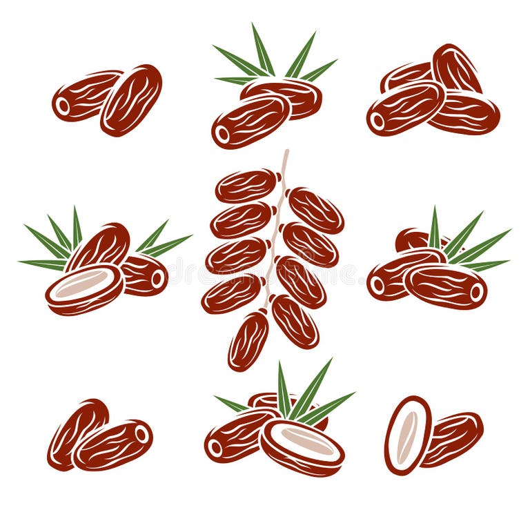 Date Fruit Icon Stock Illustrations – 3,868 Date Fruit Icon Stock ...