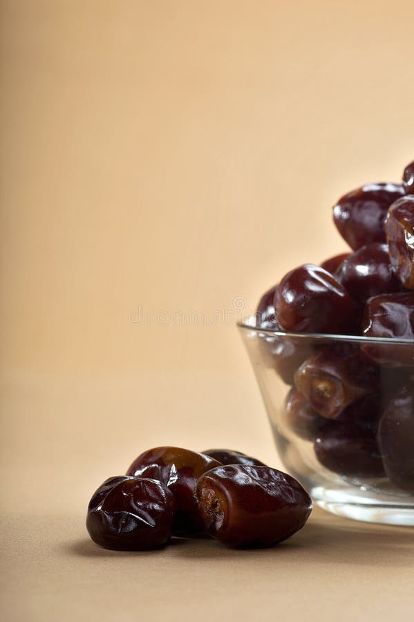 Dates in Glass Bowl. Dries Dates Fruit Stock Photo - Image of east ...