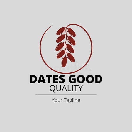 Date Fruit Logo Template Illustration. Suitable for Product Label Stock ...