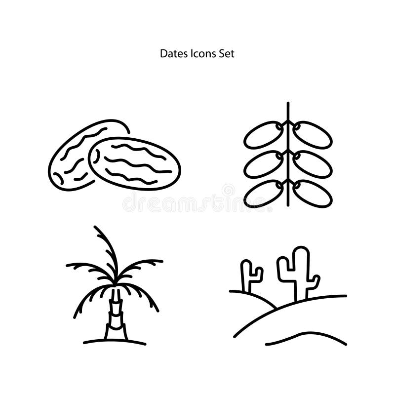 Dates Outline Stock Illustrations – 972 Dates Outline Stock ...